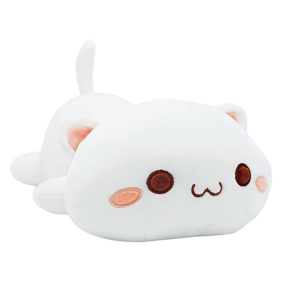 SLEEPY WHITE CAT PLUSH TOY – TechMax
